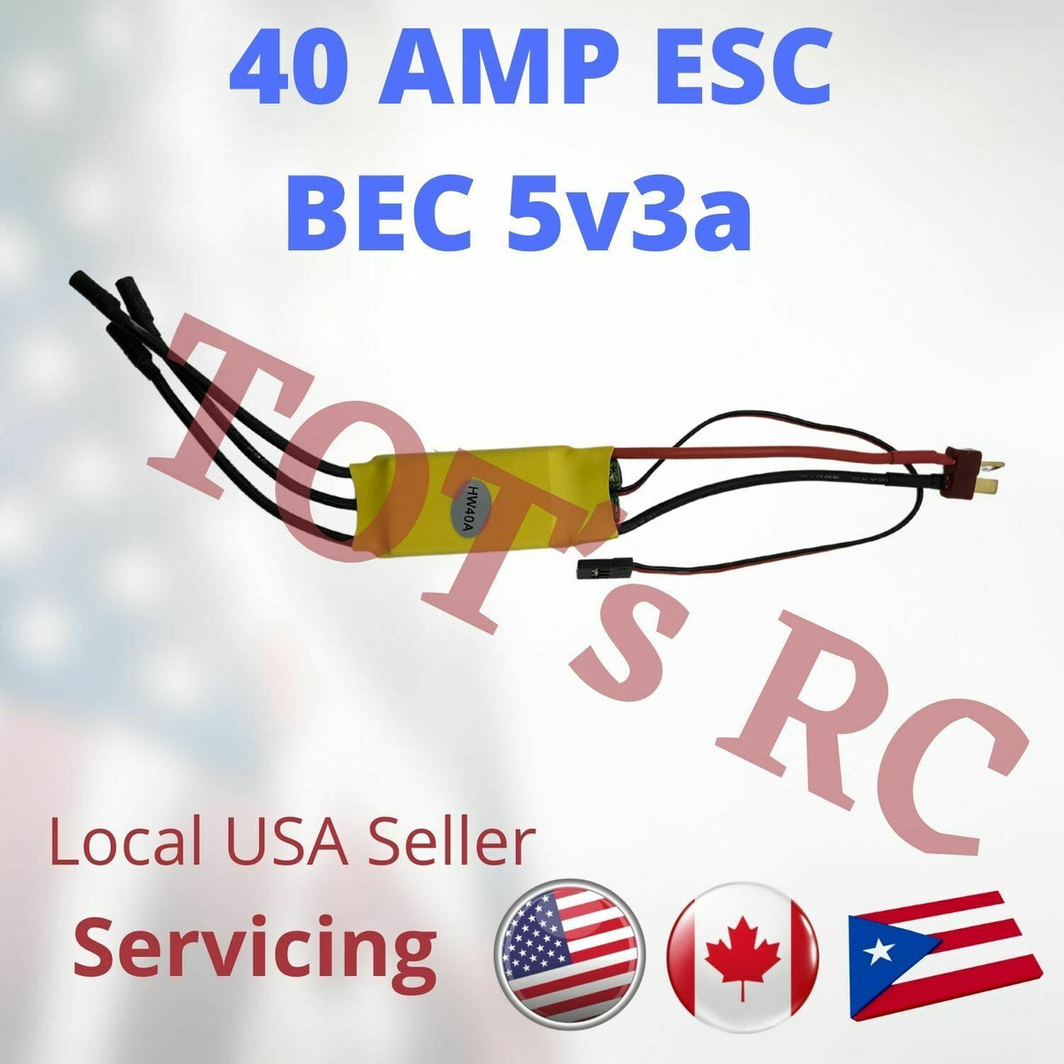 40 AMP ESC 40a ESC 4s ESC For RC Airplane FPV Wing Heli – ToTsRC/ToTsRETRO