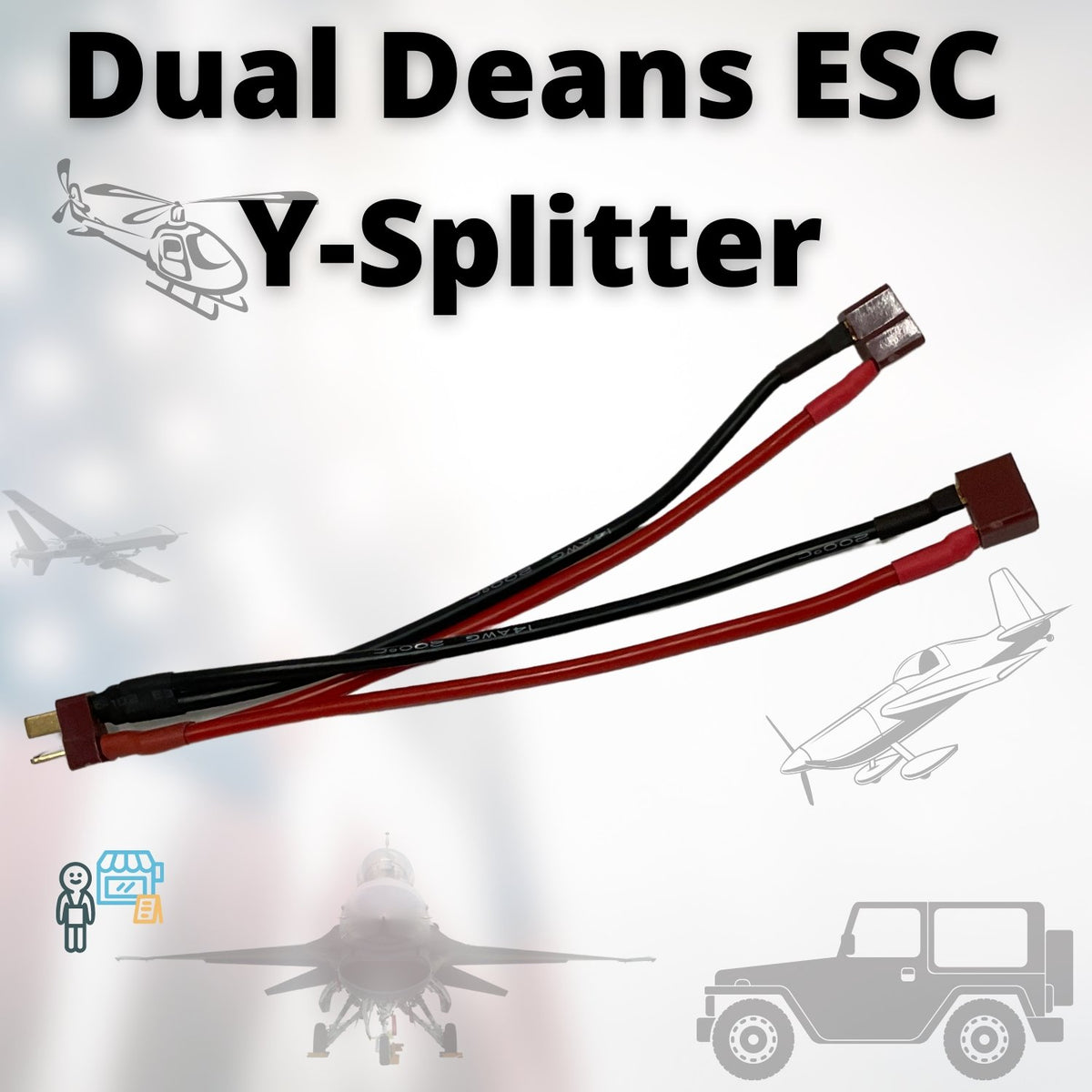 Dual ESC to Battery Y-Splitter Deans (T-Plug) - ToTsRC – ToTsRC/ToTsRETRO