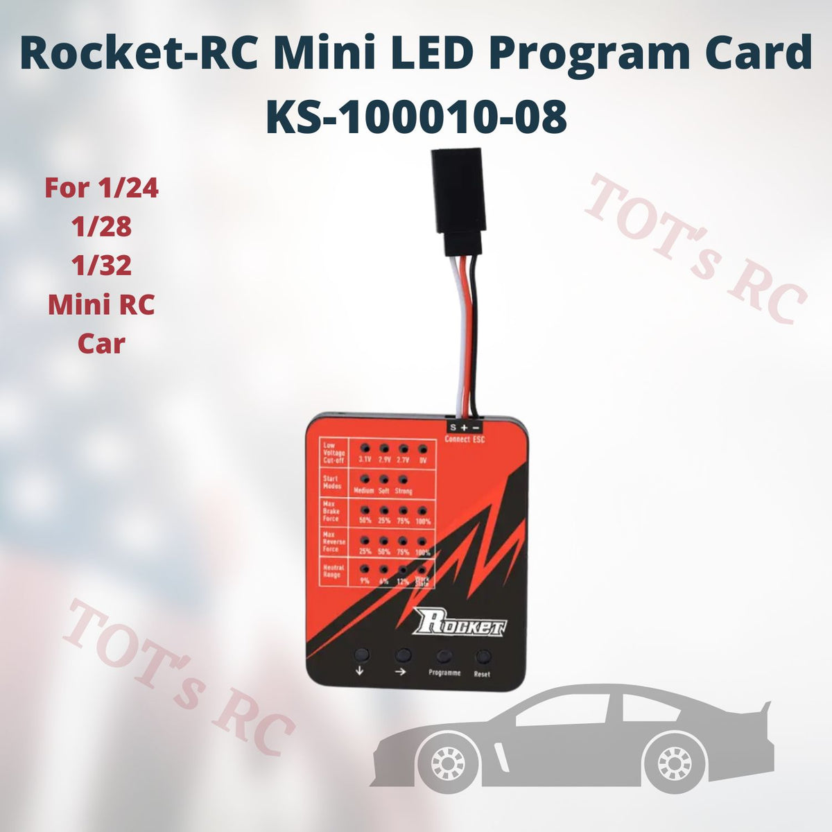 Surpass Hobby Rocket-RC Mini LED Program Card for 18a Brushless ESC ...